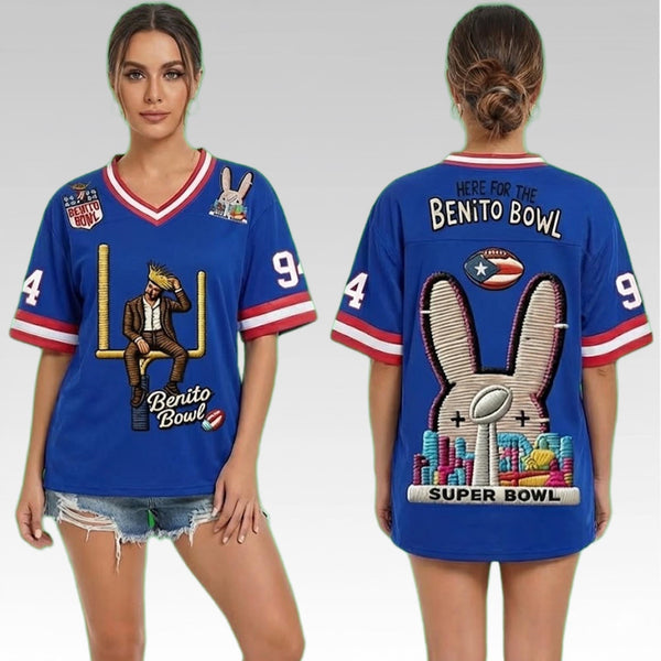 2026 Bad Bunny Here For The Benito Bowl Super Bowl jersey - Bigfirefashion